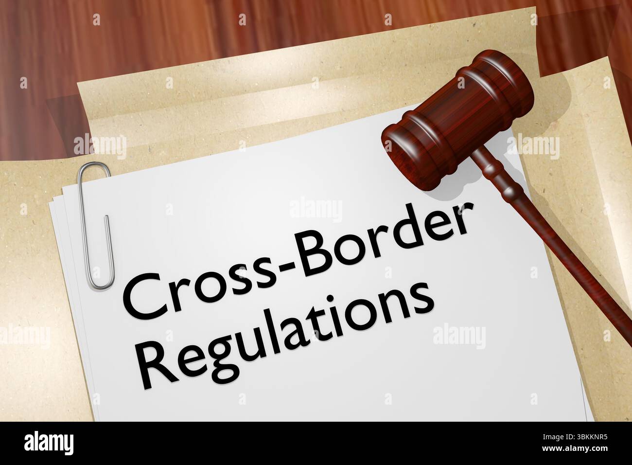 Cross-Border Regulations title on a legal document Stock Photo - Alamy