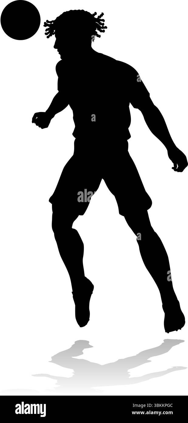 Soccer Football Player Male Silhouette Man Stock Vector Image & Art - Alamy