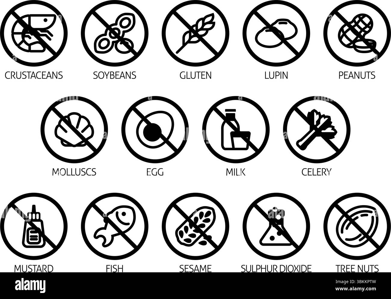 No soy symbol allergen Stock Vector Images - Alamy