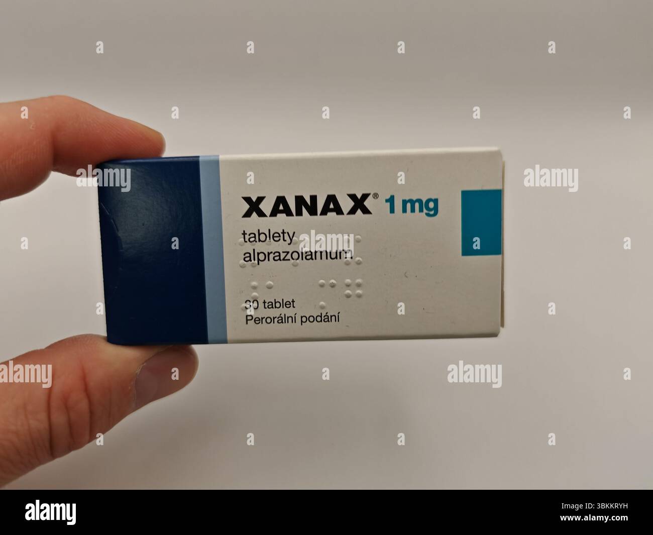Prague,Czech Republic-May 7 2025: Pfizer Xanax tablets with alprazolam ...
