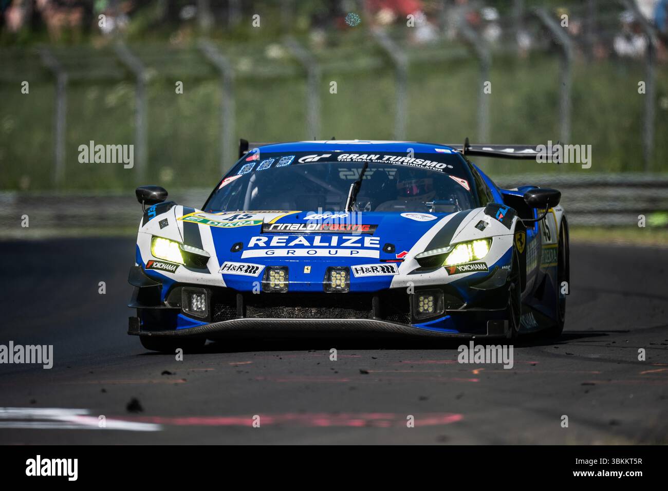 21 June 2024, Rhineland-Palatinate, Nürburg: The Ferrari 296 GT3 from ...