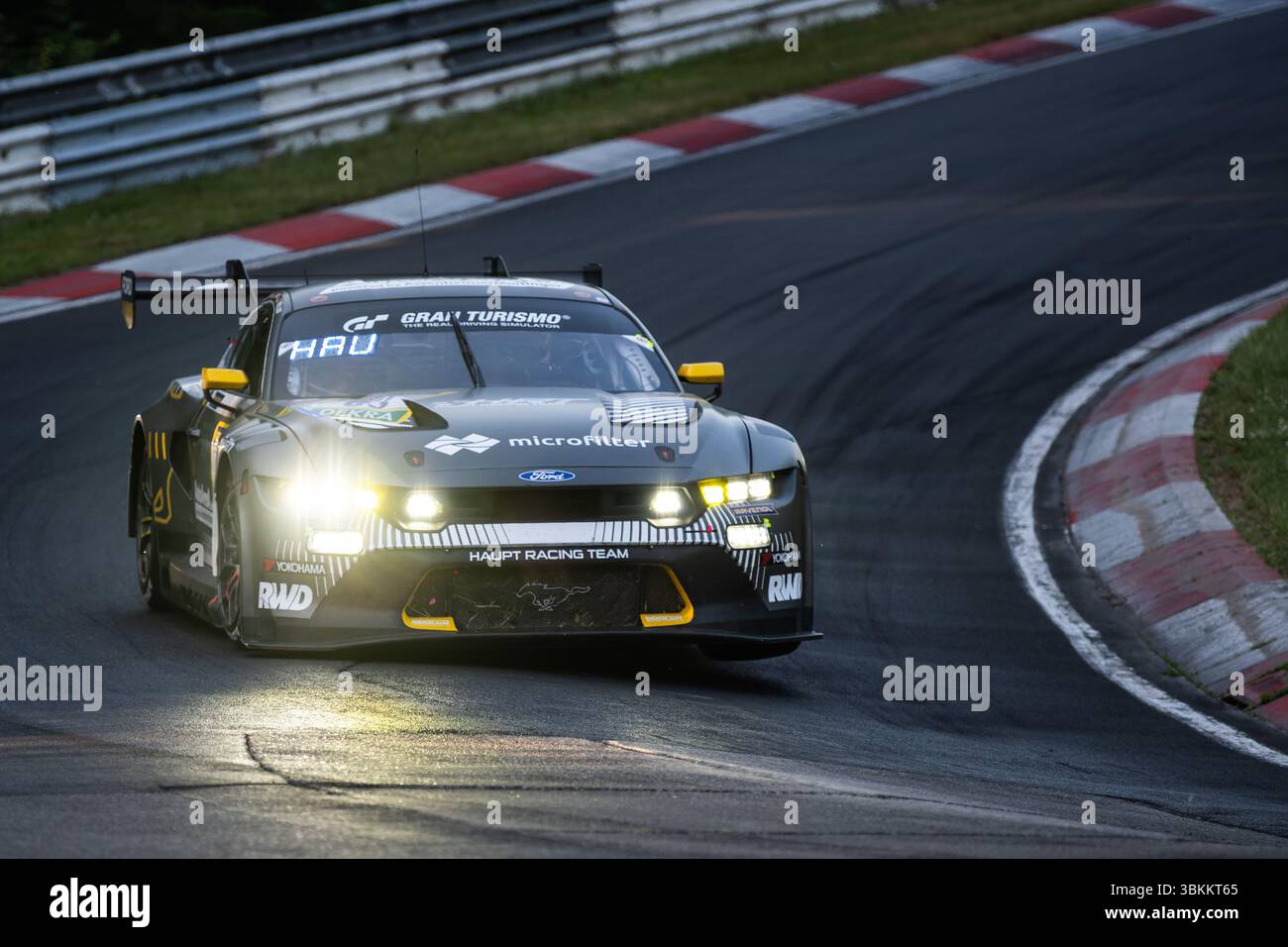 21 June 2025, Rhineland-Palatinate, Nürburg: The Ford Mustang GT3 from ...