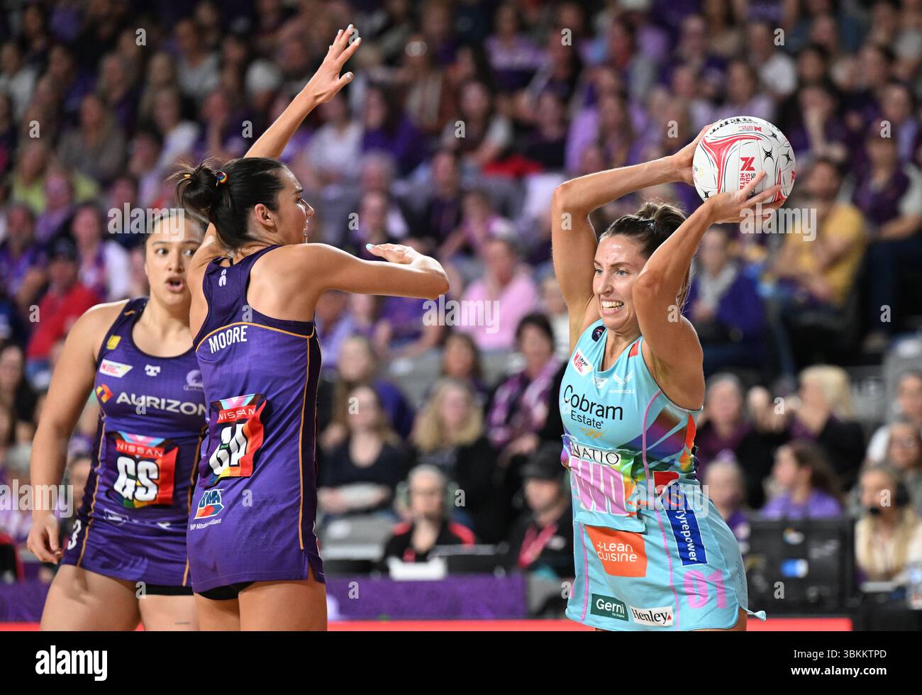 Amy Parmenter (right) of the Mavericks in action during the Super ...