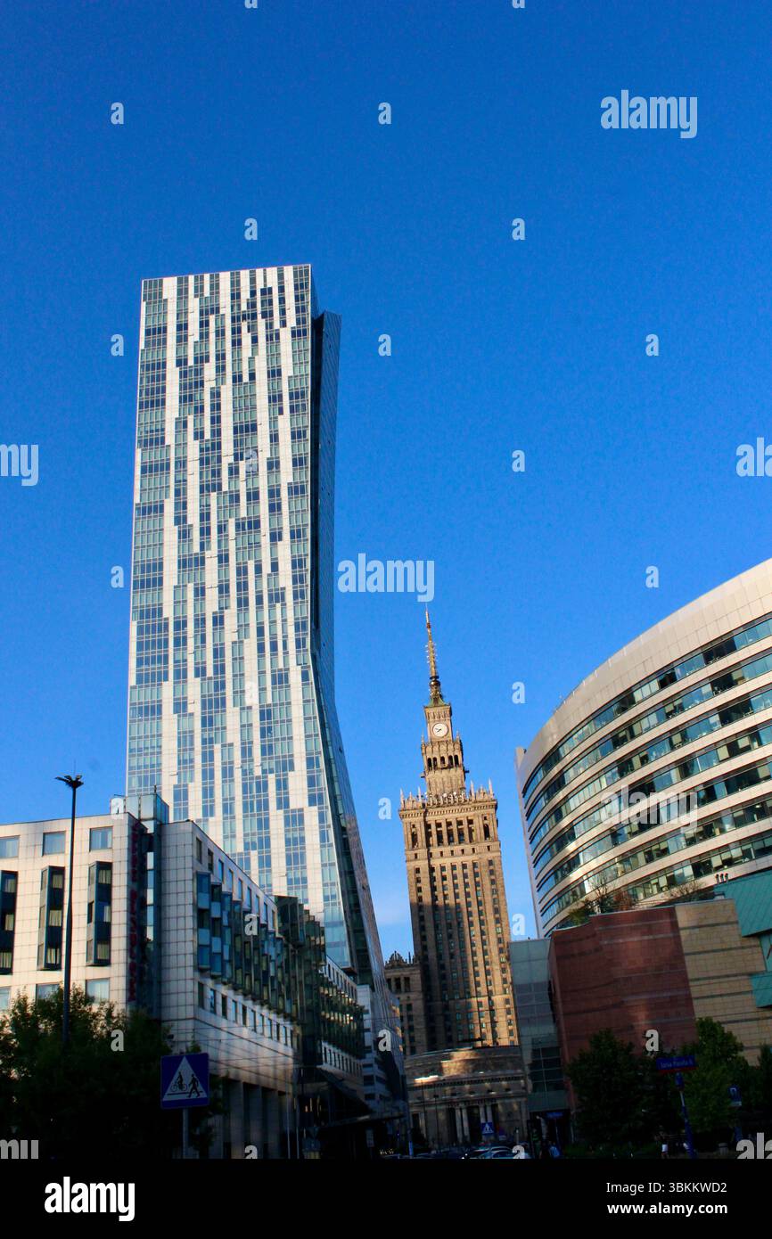 Palace of Culture and Science- visible among new built commercial ...