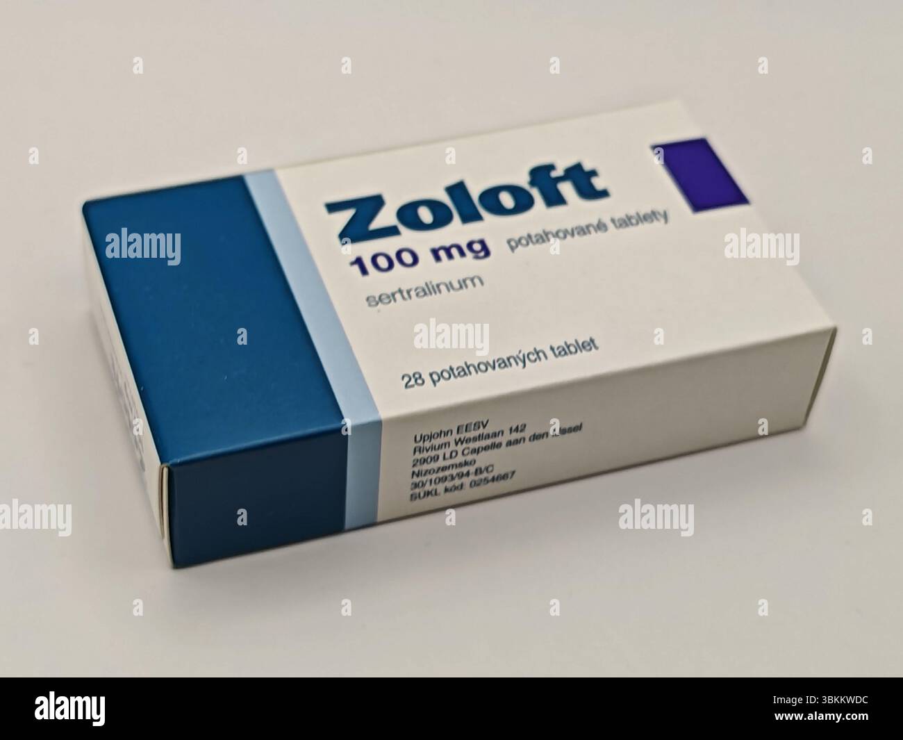 Prague,Czech Republic-April 8 2025: Pfizer Zoloft tablets with ...