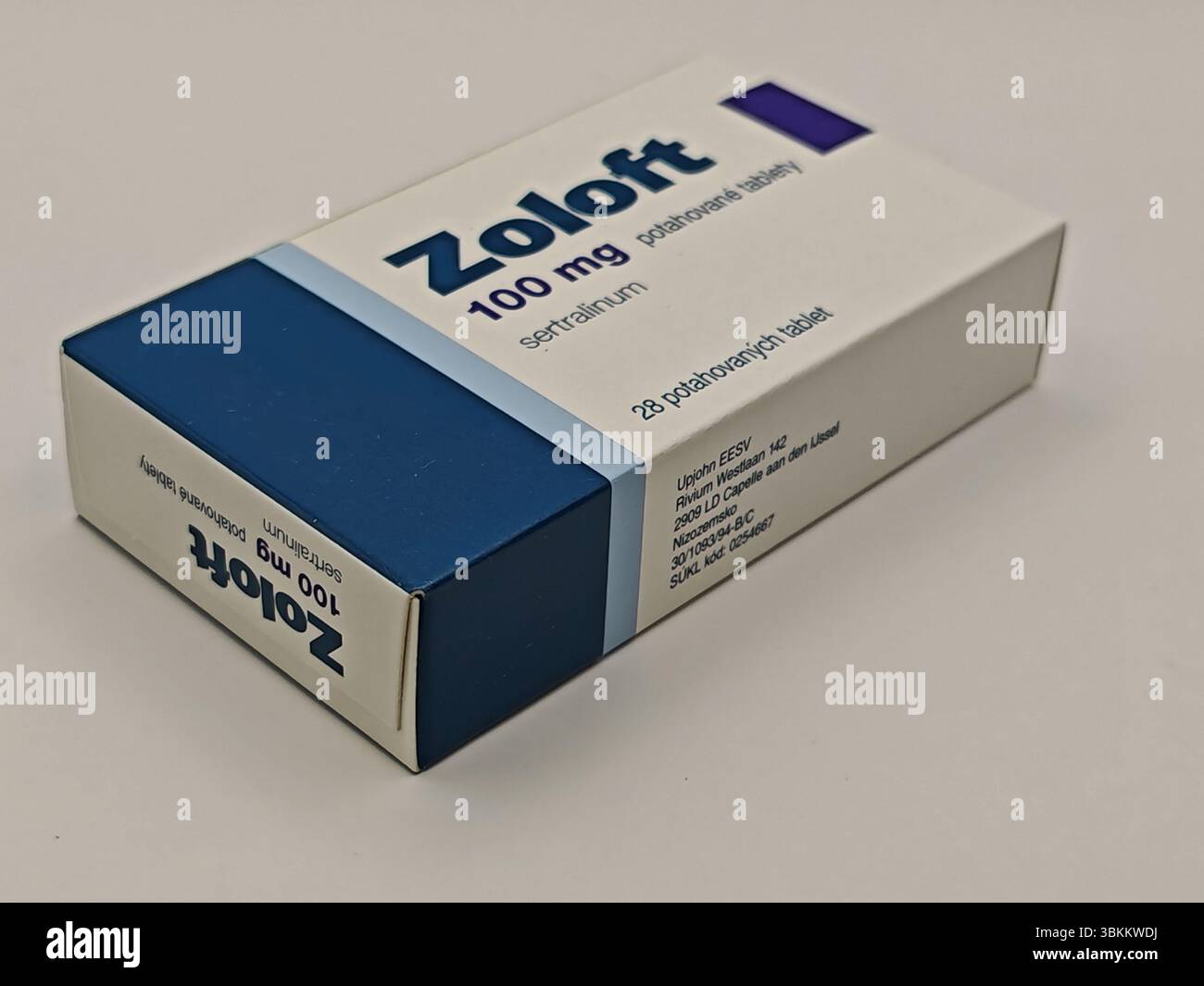 Prague,Czech Republic-April 8 2025: Pfizer Zoloft tablets with ...