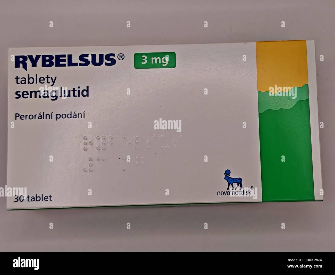Prague, Czech Republic -May 10 2025: RYBELSUS box of medication with ...
