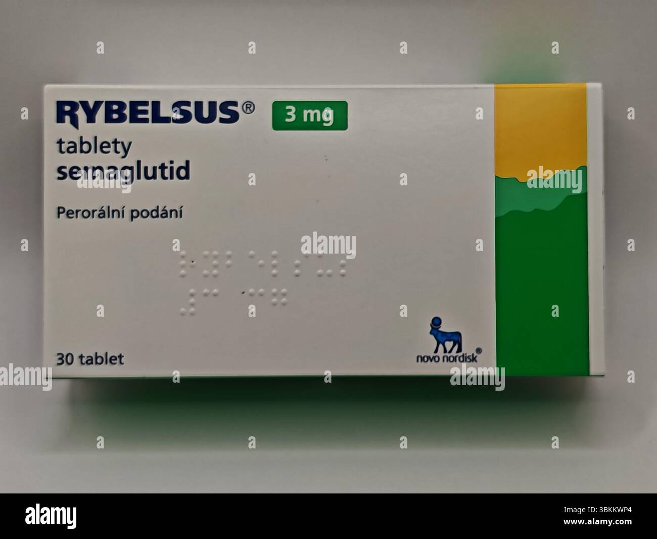 Prague, Czech Republic -May 10 2025: RYBELSUS box of medication with ...