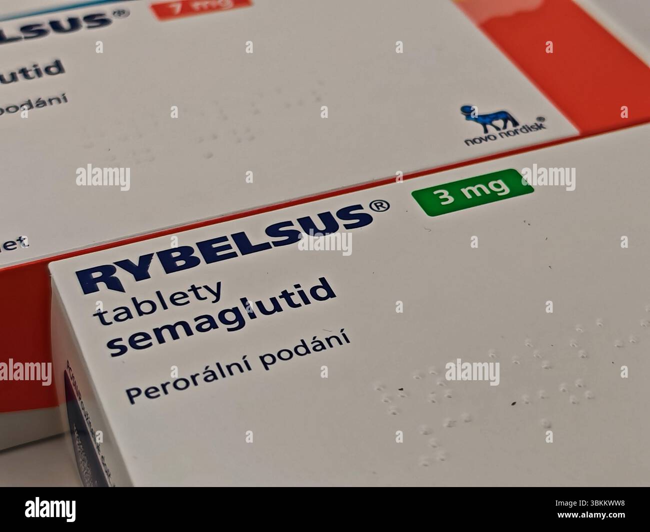 Prague, Czech Republic -May 10 2025: RYBELSUS box of medication with ...