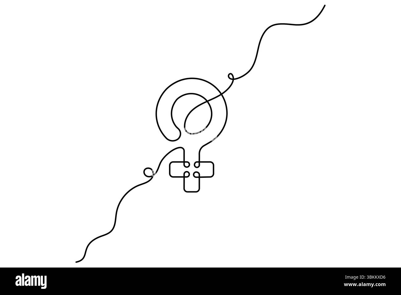 Lady line drawing hi-res stock photography and images - Alamy