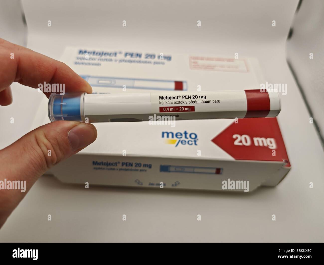 Prague,Czech Republic-May 13 2025:Metoject Pen prefilled with ...