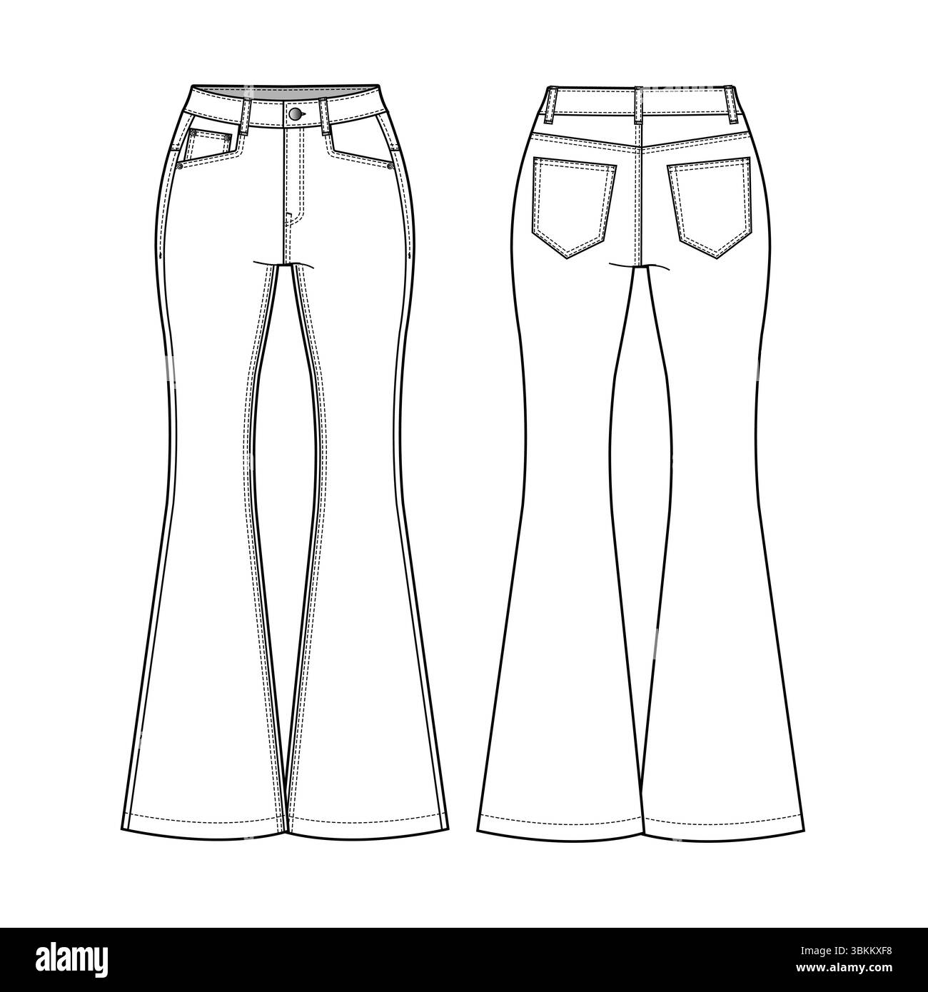 Flare leg denim pant hi-res stock photography and images - Alamy