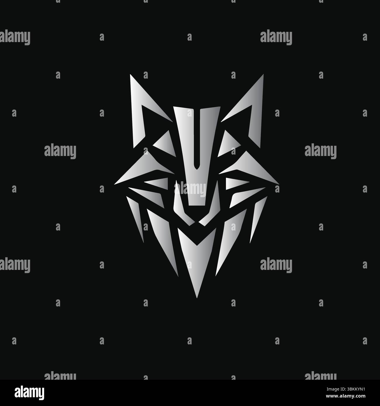 Silver fox head logo hi-res stock photography and images - Alamy
