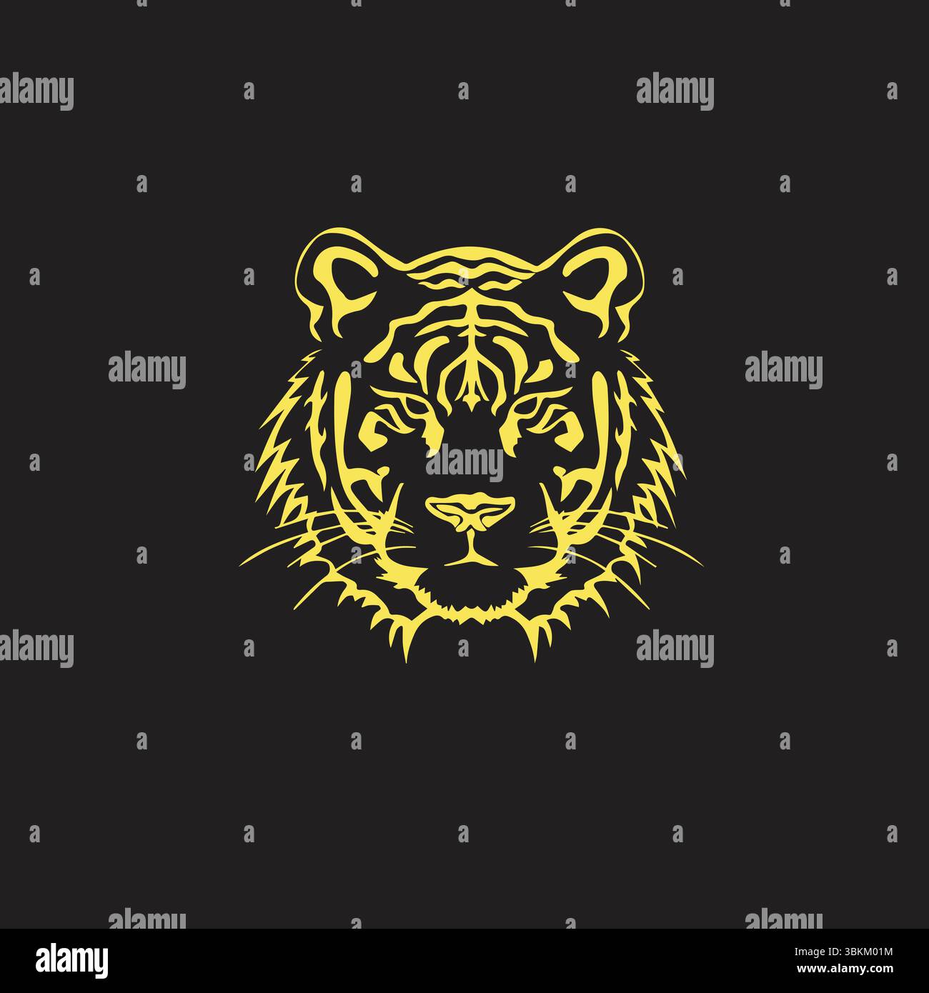 Tiger face abstract clipart Stock Vector Images - Alamy
