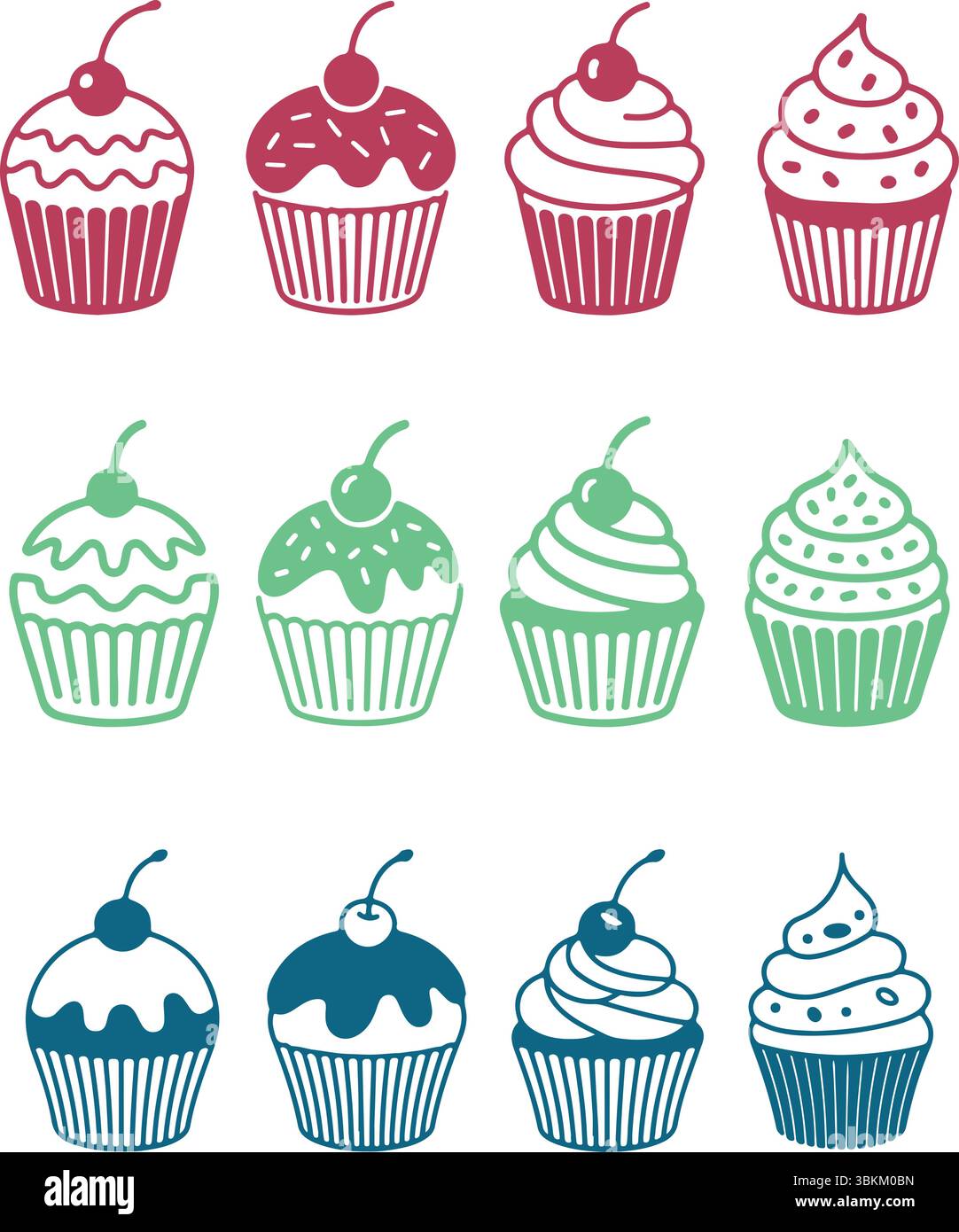 Cupcakes icing Stock Vector Images - Alamy