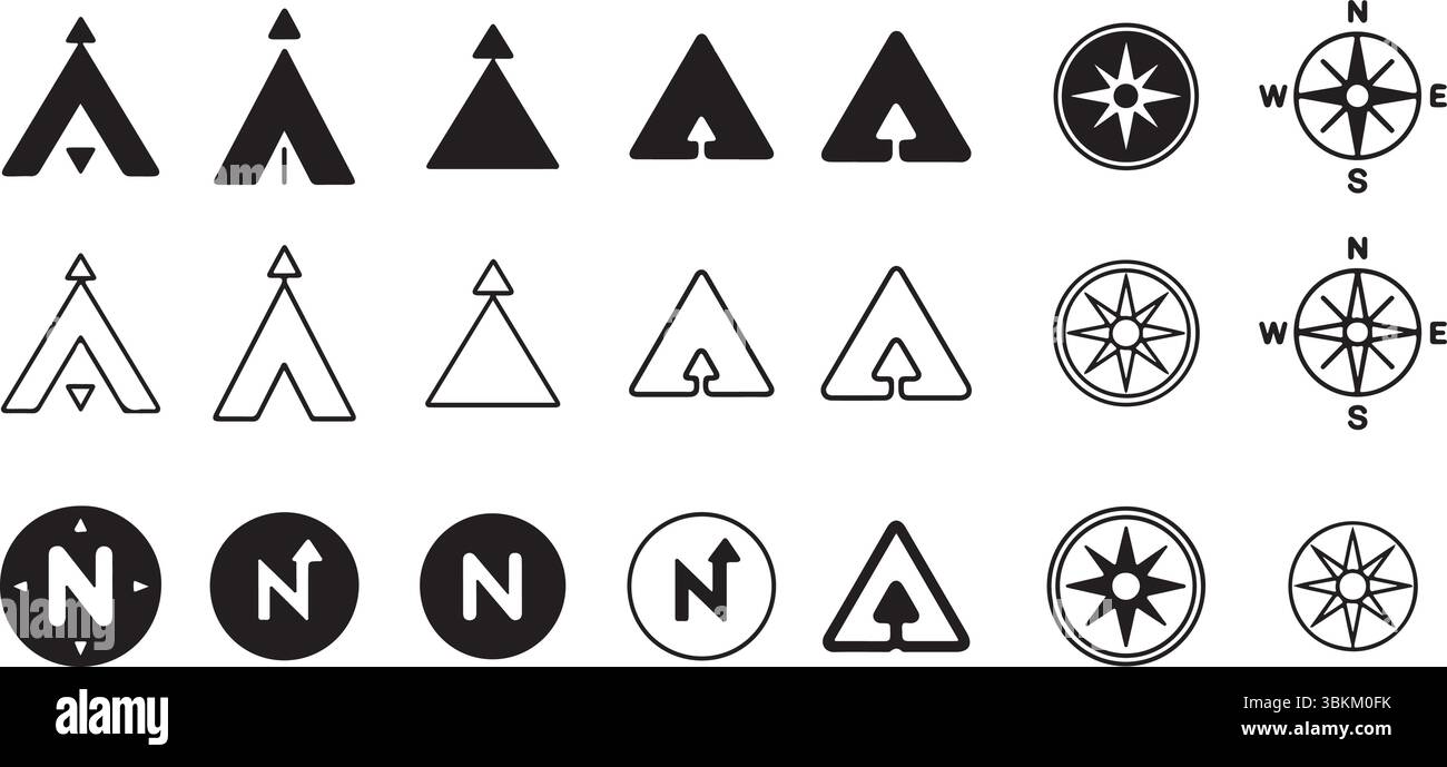 Compass filled icon Stock Vector Images - Alamy