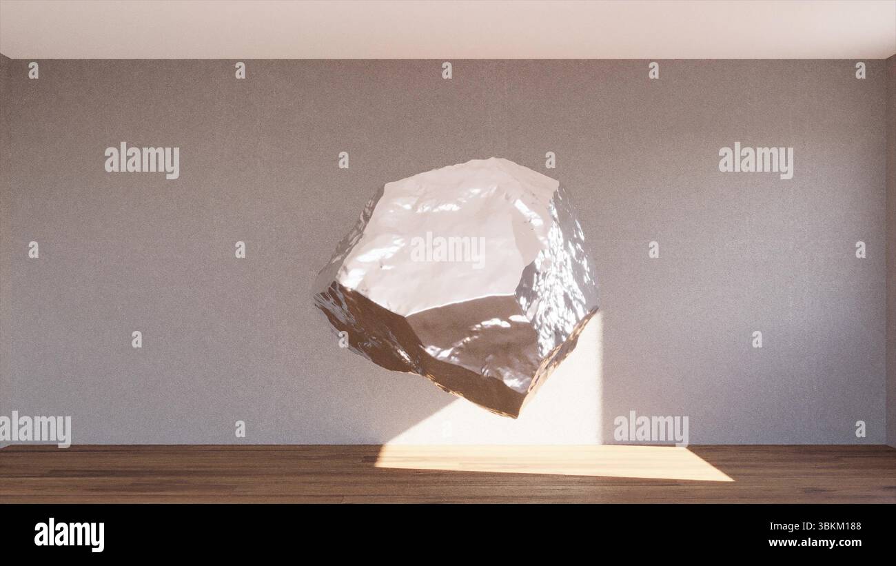 Silver platinum nugget mineral 3d render Stock Photo - Alamy