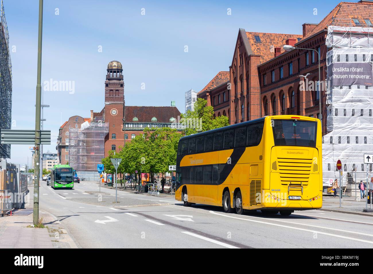 Buses on Skeppsbron, Gamla Staden, Malmö, Scania Province, Kingdom of ...