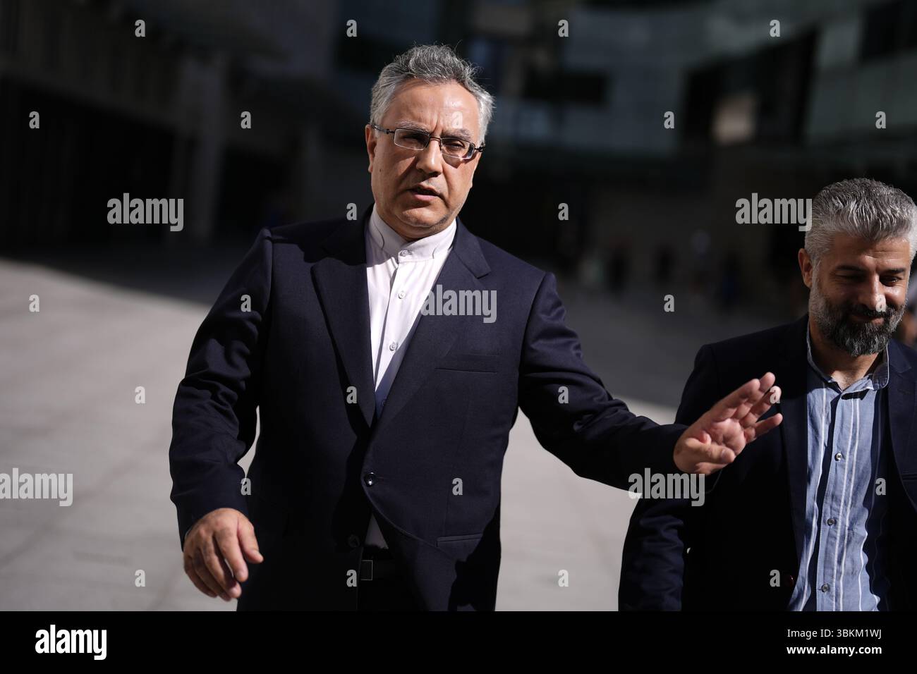 Iranian Ambassador to the UK Seyed Ali Mousavi leaving BBC Broadcasting House in London, after ...