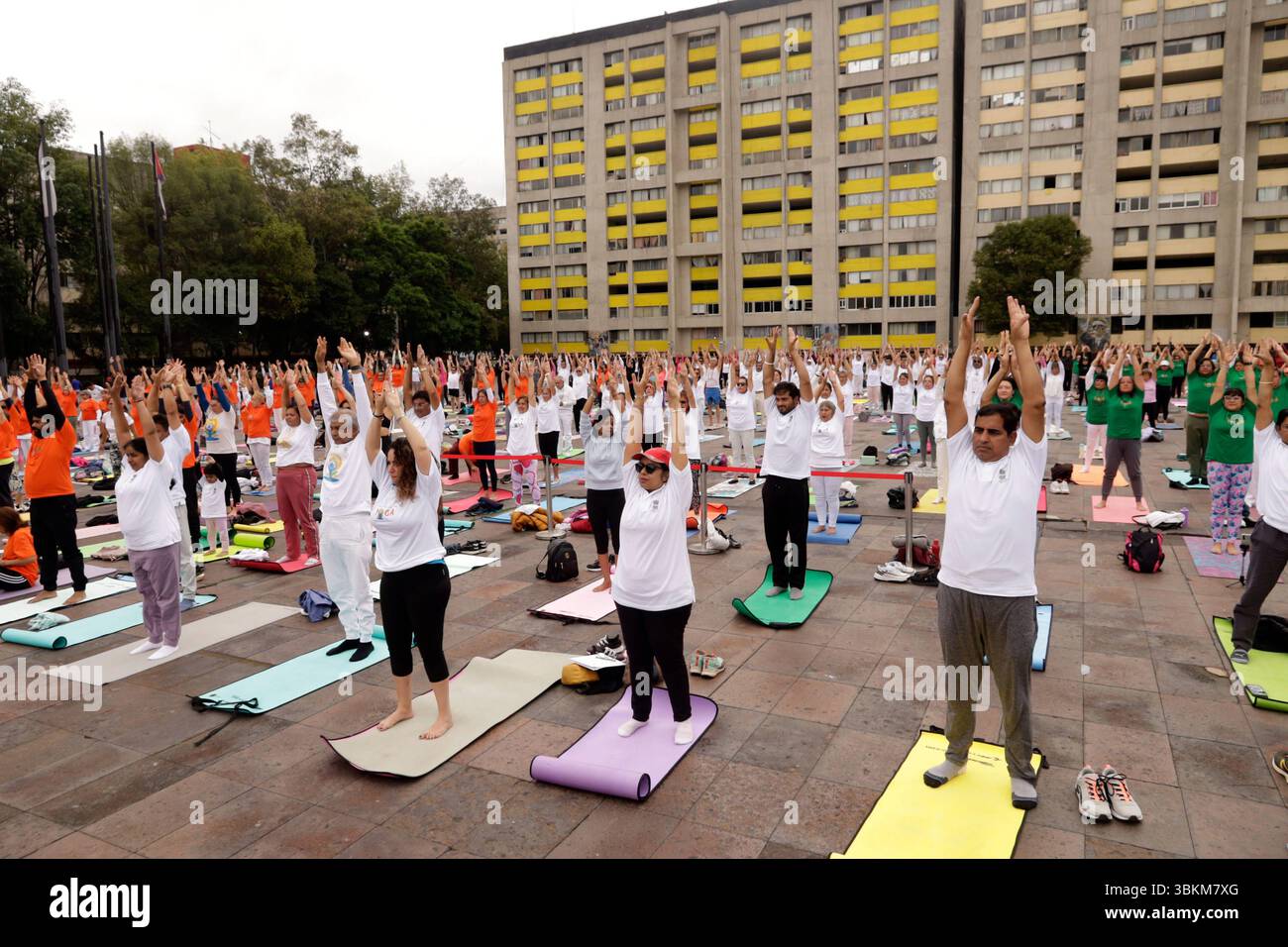 Mexicans Marks Yoga International Day with Mass Class Persons take part ...