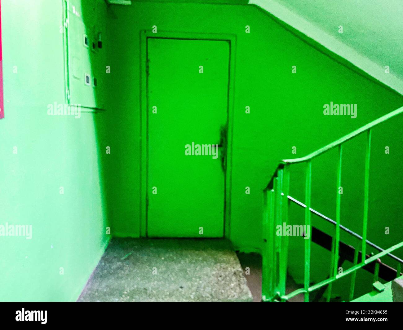 Flat s Staircase. The Staircase of a Soviet Style, Residential ...