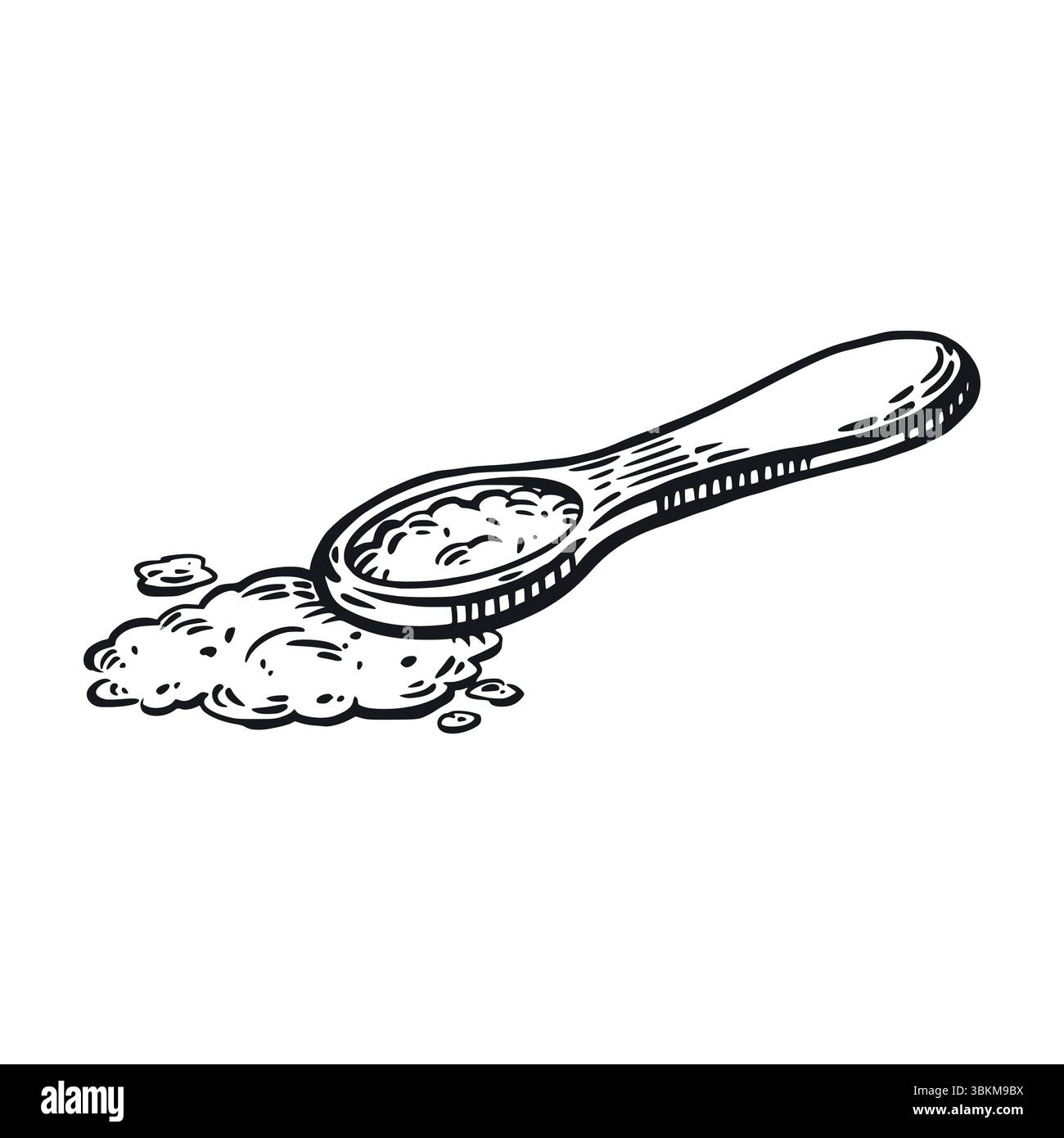 Nutmeg in spoon Stock Vector Images - Alamy