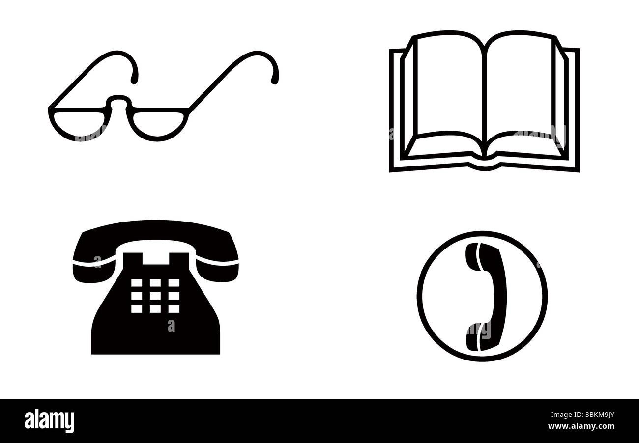 Black phone symbols Stock Vector Images - Alamy