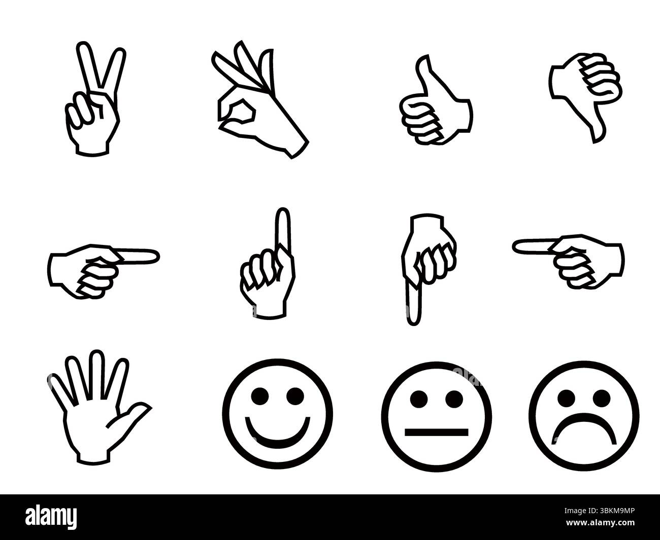 Communication line icons signs hi-res stock photography and images - Alamy