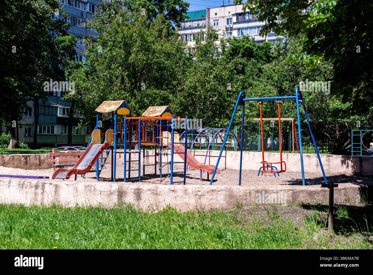 Neighbourhood Playground. Children s Playground insiude a 1950 s ...