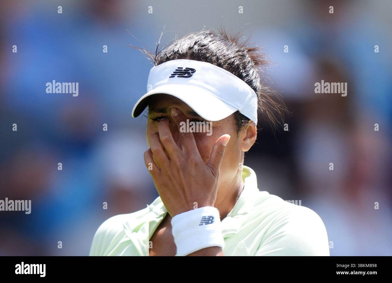 Heather Watson reacts during the second qualifying day for the Lexus ...
