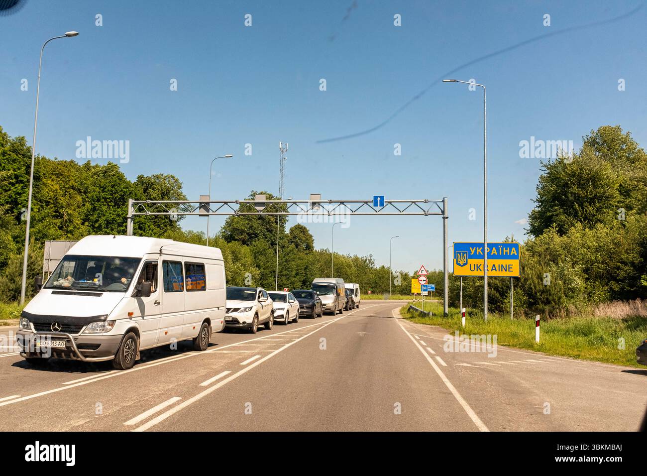 Driving a Forrest Road. Journey towards Kyiv, Ukraine with a Van ...