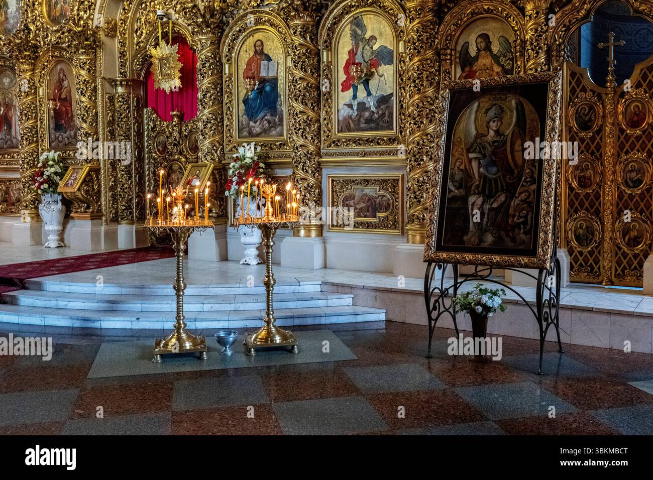 Barok Church Interior. Barok Interior of the St. Michaels Golden Dome ...
