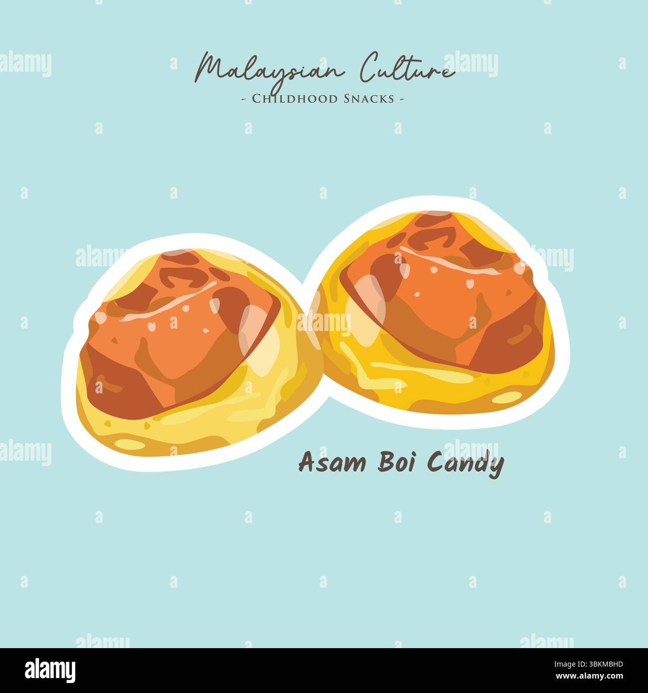 Art vector of Malaysian childhood snacks, Asam Boi Candy Stock Vector ...