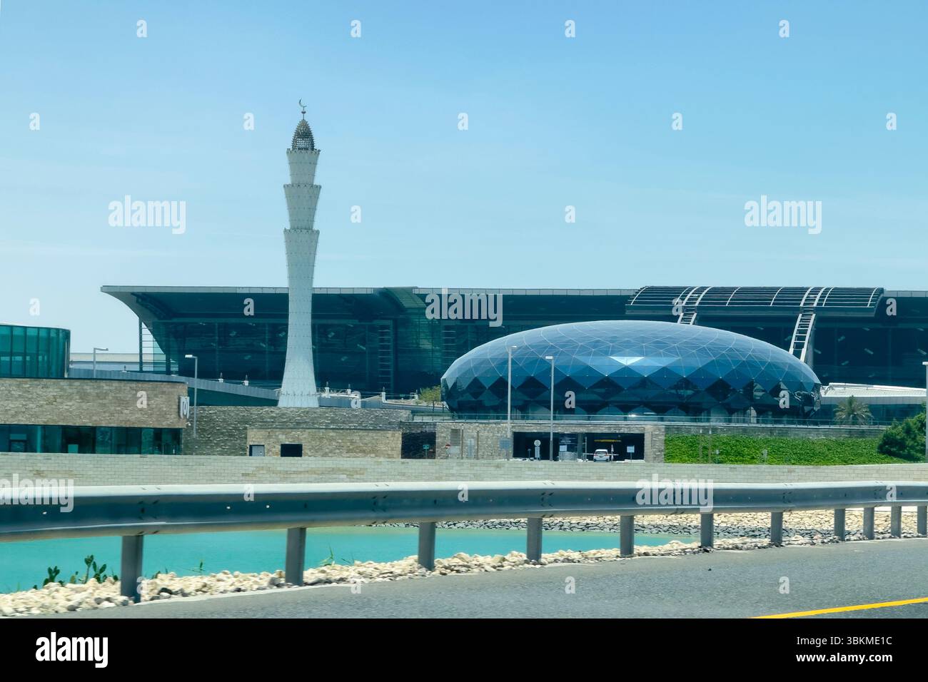 Doha, Qatar - June 21, 2025: Hamad International Airport mosque with ...