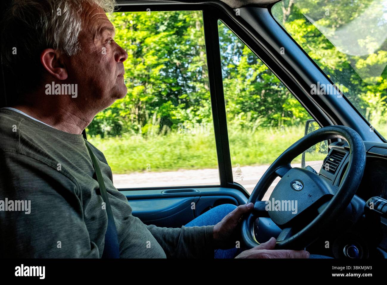 Driving Towards Kyiv, Ukraine. Journey towards Kyiv, Ukraine with a Van ...