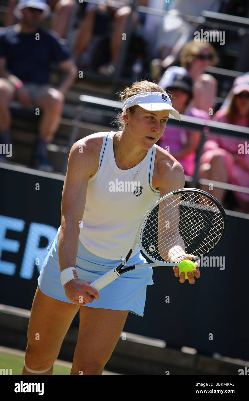 Berlin, Germany. 21st Jun 2025. Liudmila SAMSONOVA serves during her WTA 500 Berlin Tennis Open ...