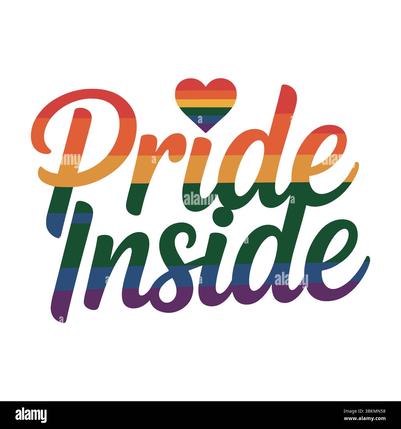 Pride Inside T Shirt Design Isolated White Background Stock Vector ...