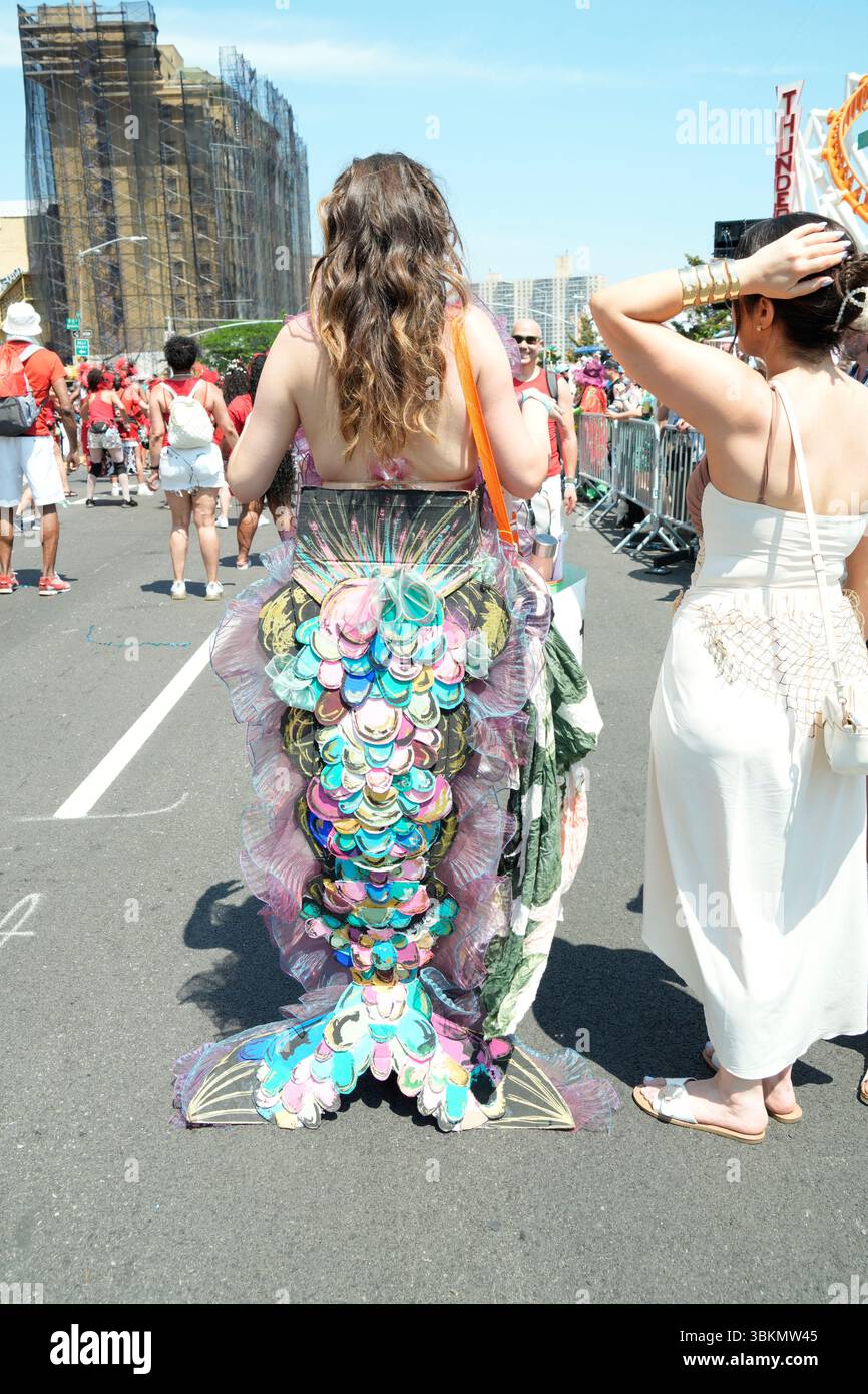 The 2025 Mermaid Day Parade, held in Coney Island, New York along Surf ...