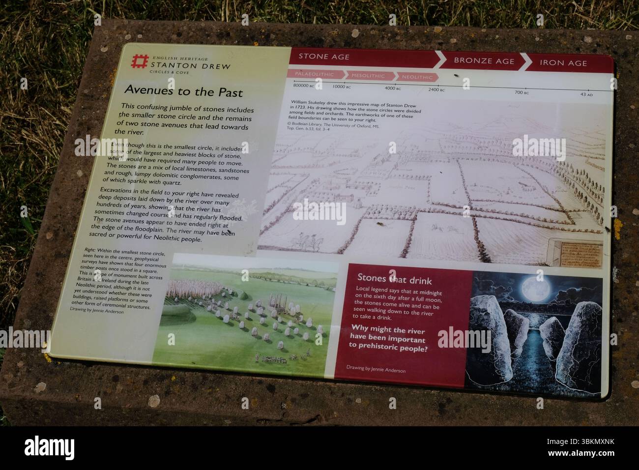Interpretation Boards at Stanton Drew Stone Circle, North Somerset, UK ...