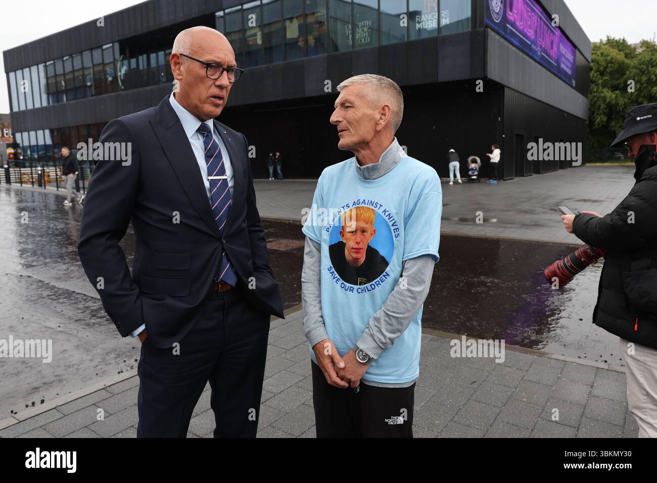 Former footballer Mark Hateley (left) with Neil McCrimmon, the father ...
