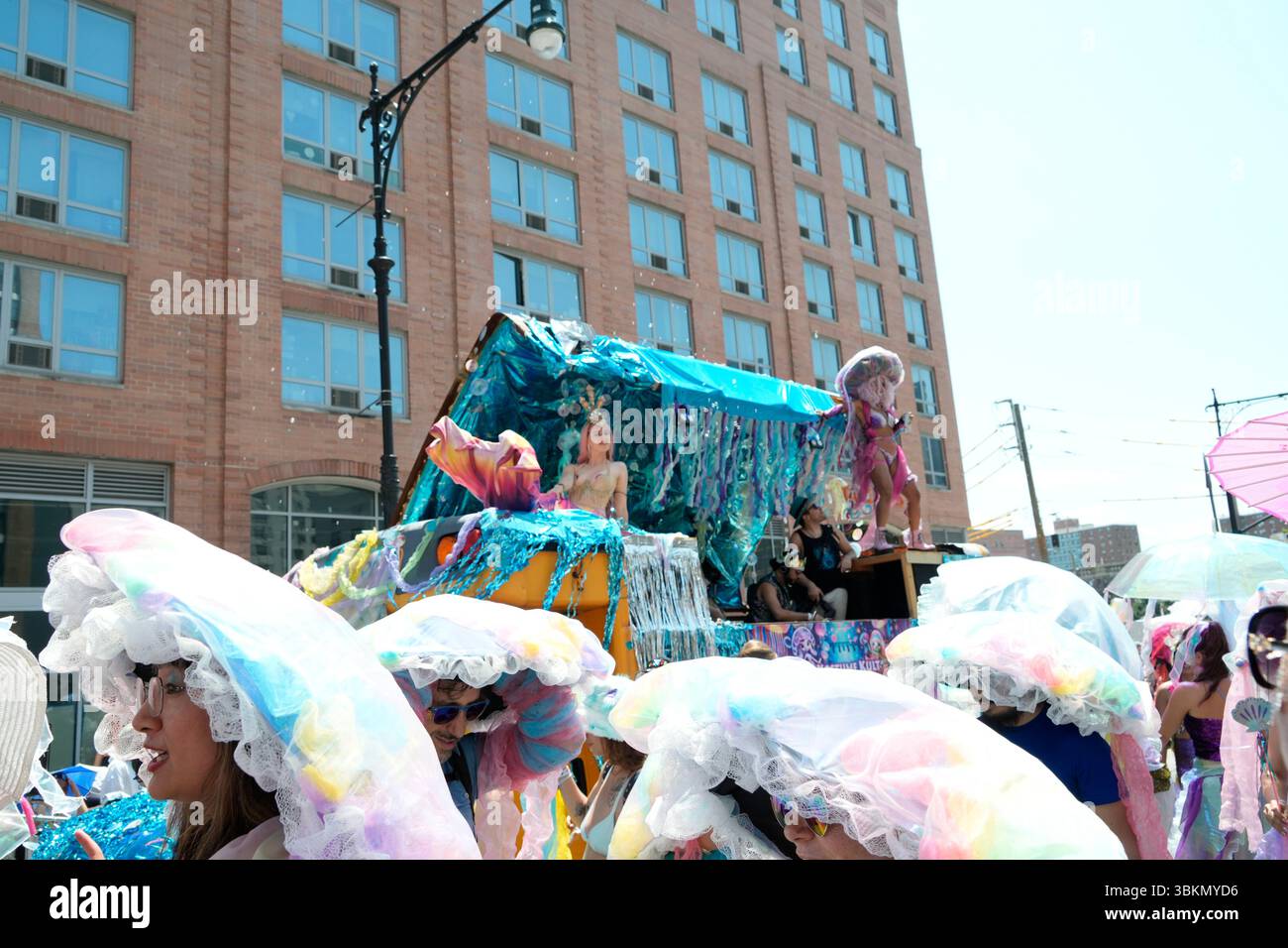 The 2025 Mermaid Day Parade, held in Coney Island, New York along Surf ...