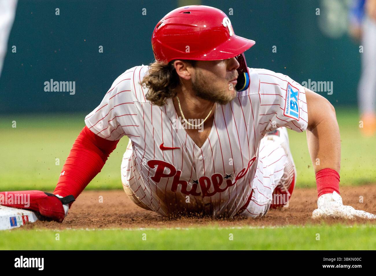 Philadelphia Phillies' Alec Bohm in action during a baseball game ...