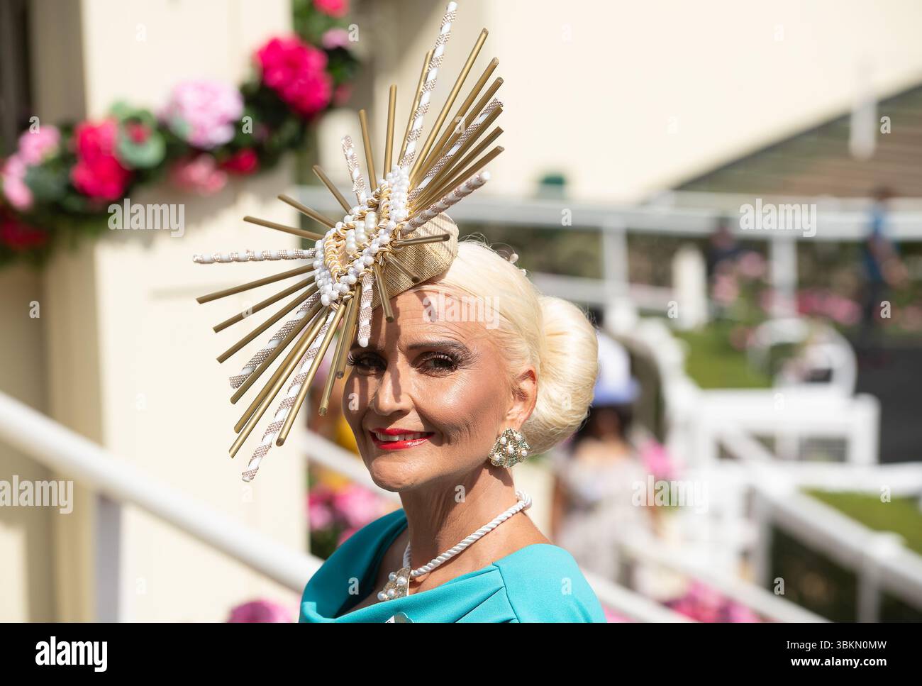 Ascot, Berkshire, UK. 21st June, 2025.Milliner Rachel Ellis Oates ...