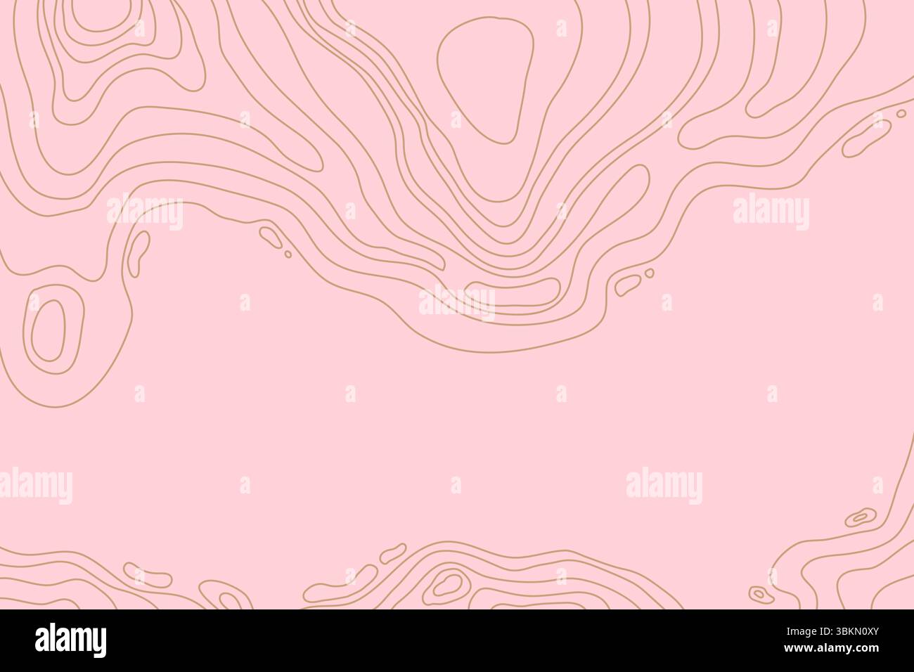 Topographic map with mountain relief, contur abstract wavy lines, top ...