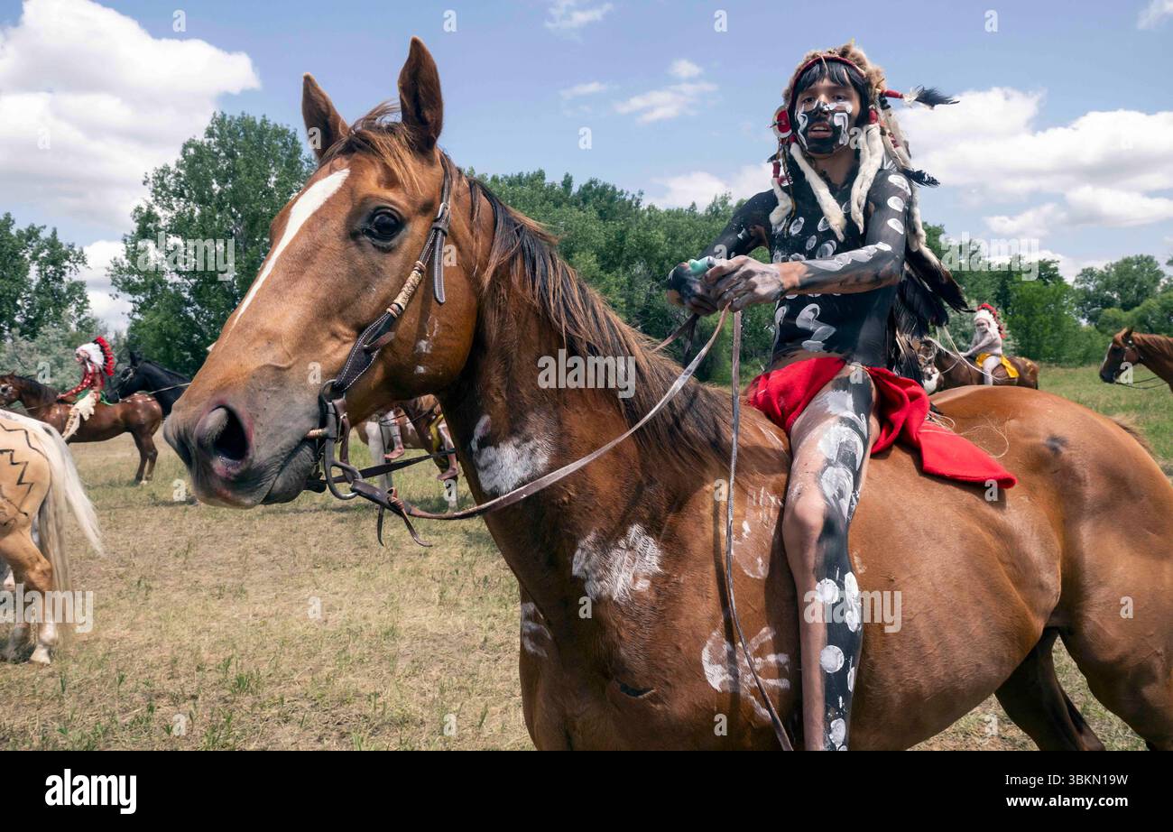 June 21, 2025 - Crow Agency, Montana, USA - The annual reenactment of ...