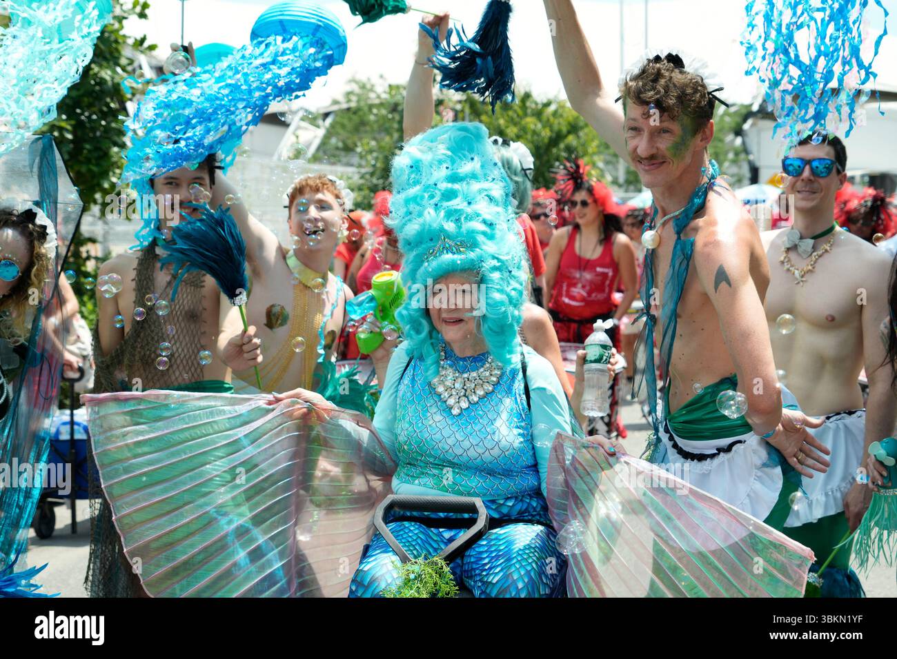 The 2025 Mermaid Day Parade, held in Coney Island, New York along Surf ...