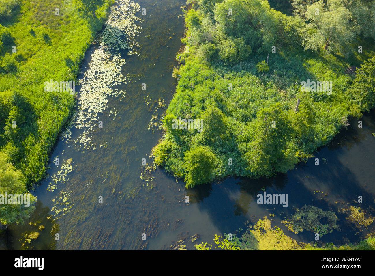 Aerial drone spring landscape in hi-res stock photography and images ...