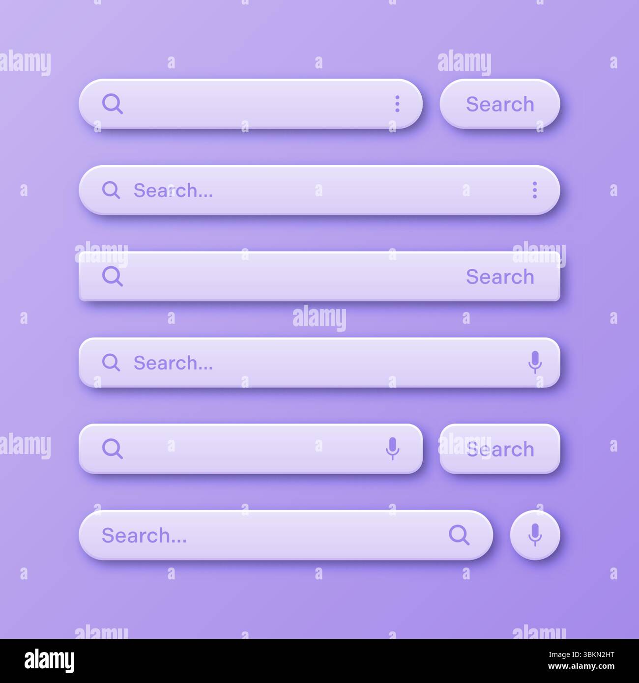 Colorful 3d search bar templates. Internet browser engine with search ...
