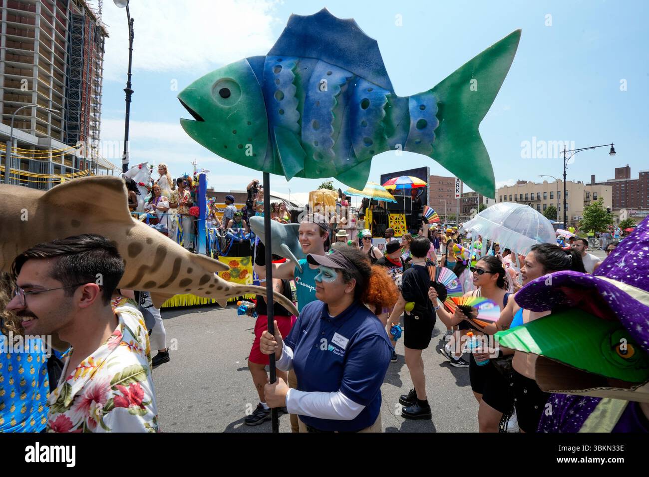 The 2025 Mermaid Day Parade, held in Coney Island, New York along Surf ...