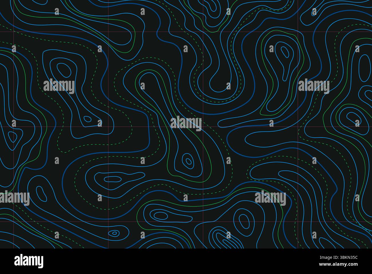 Topographic map with mountain relief, contur abstract wavy lines, top ...